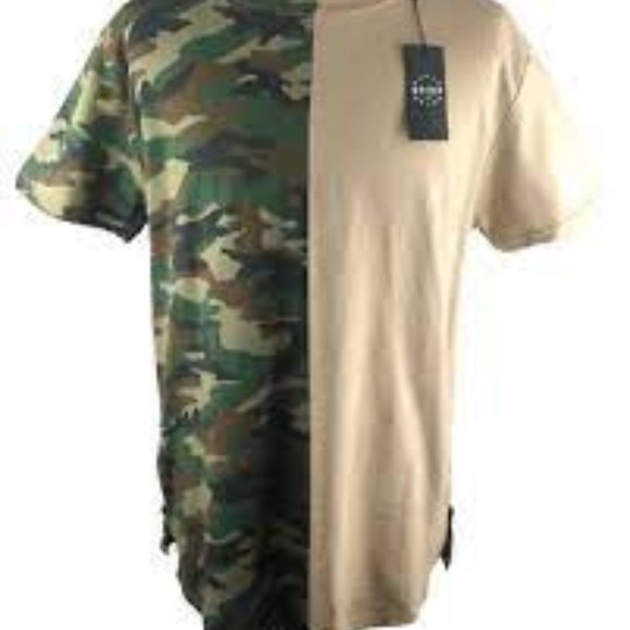 Krisp | Shirts | Split Camo Streetwear Tshirt | Poshmark